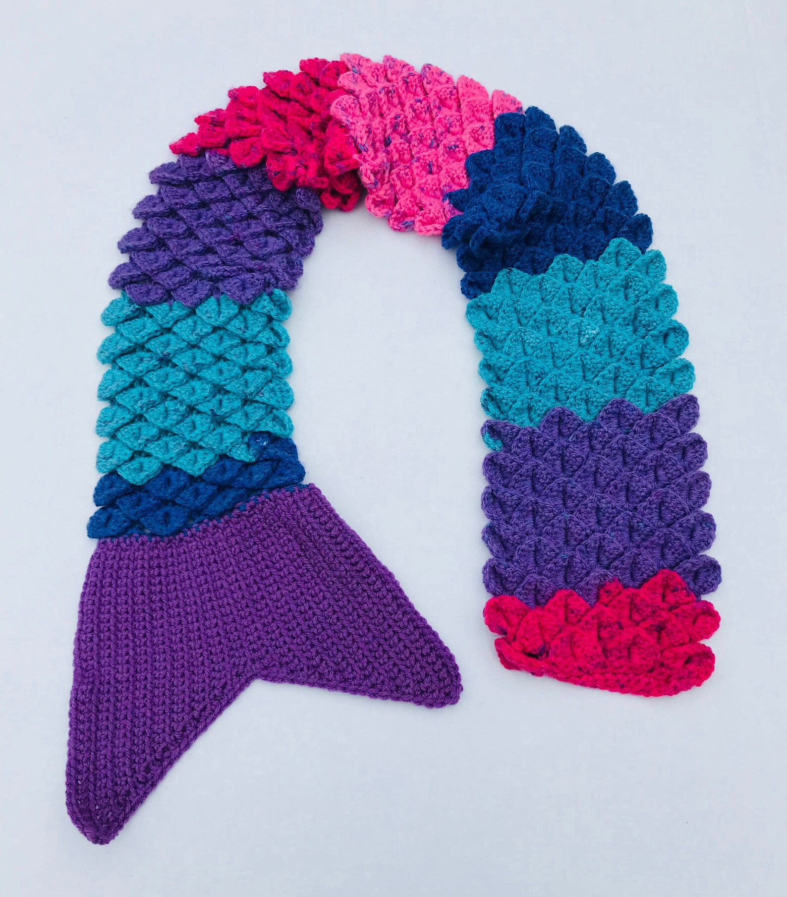 Mermaid Tail Scarf Crochet Pattern Mermaid Scale Scarf - Etsy