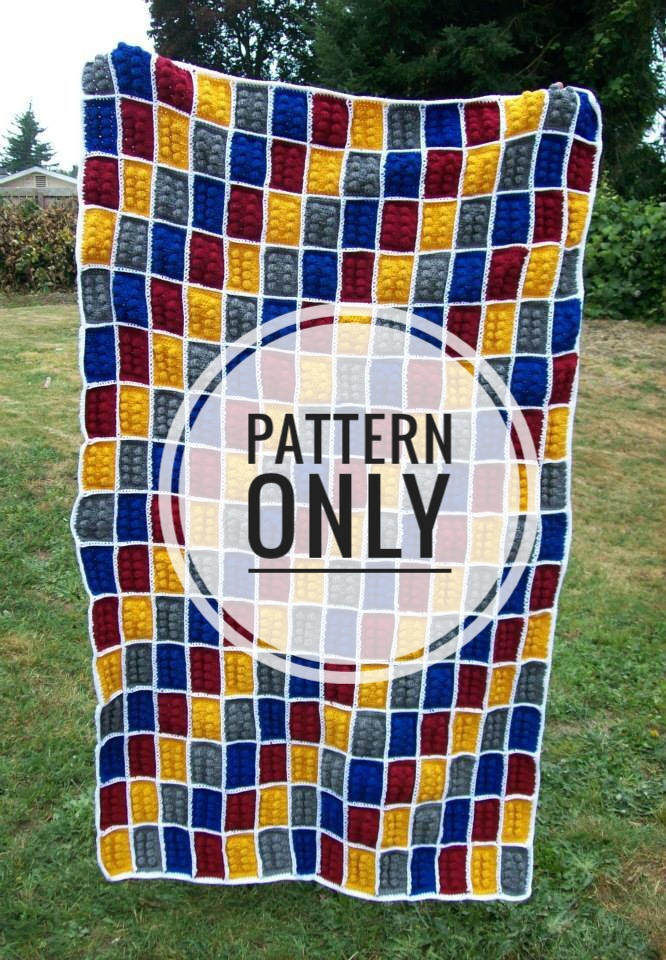 Building Blocks, Blanket Pattern, Crochet Pattern, Block Pattern, Brick ...