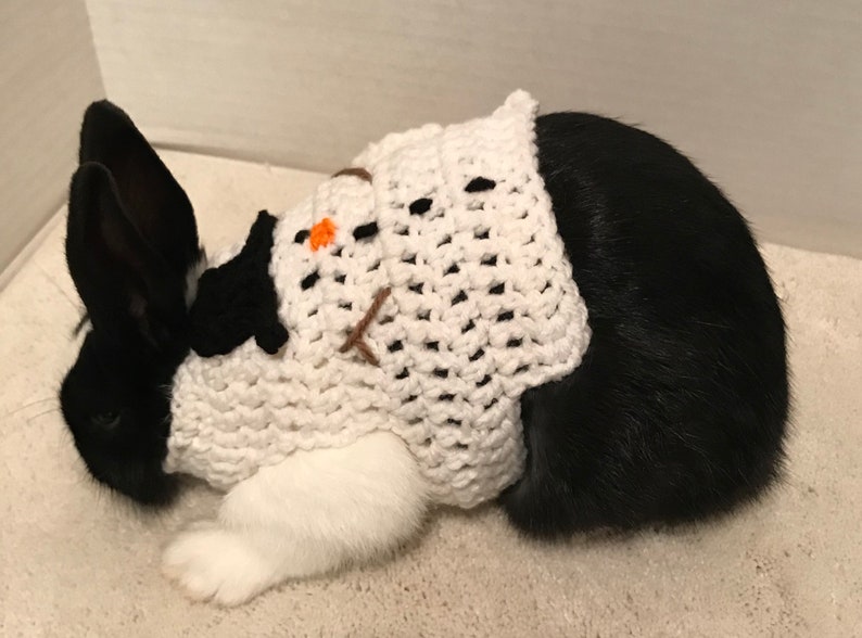 Rabbit Snowman Sweater Christmas Sweater Rabbit Clothes | Etsy