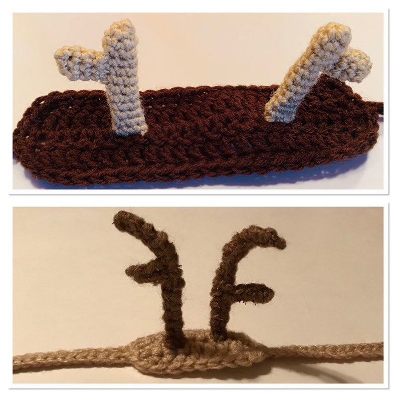 Crochet Pattern for Christmas Pet Antlers Hat - Etsy
