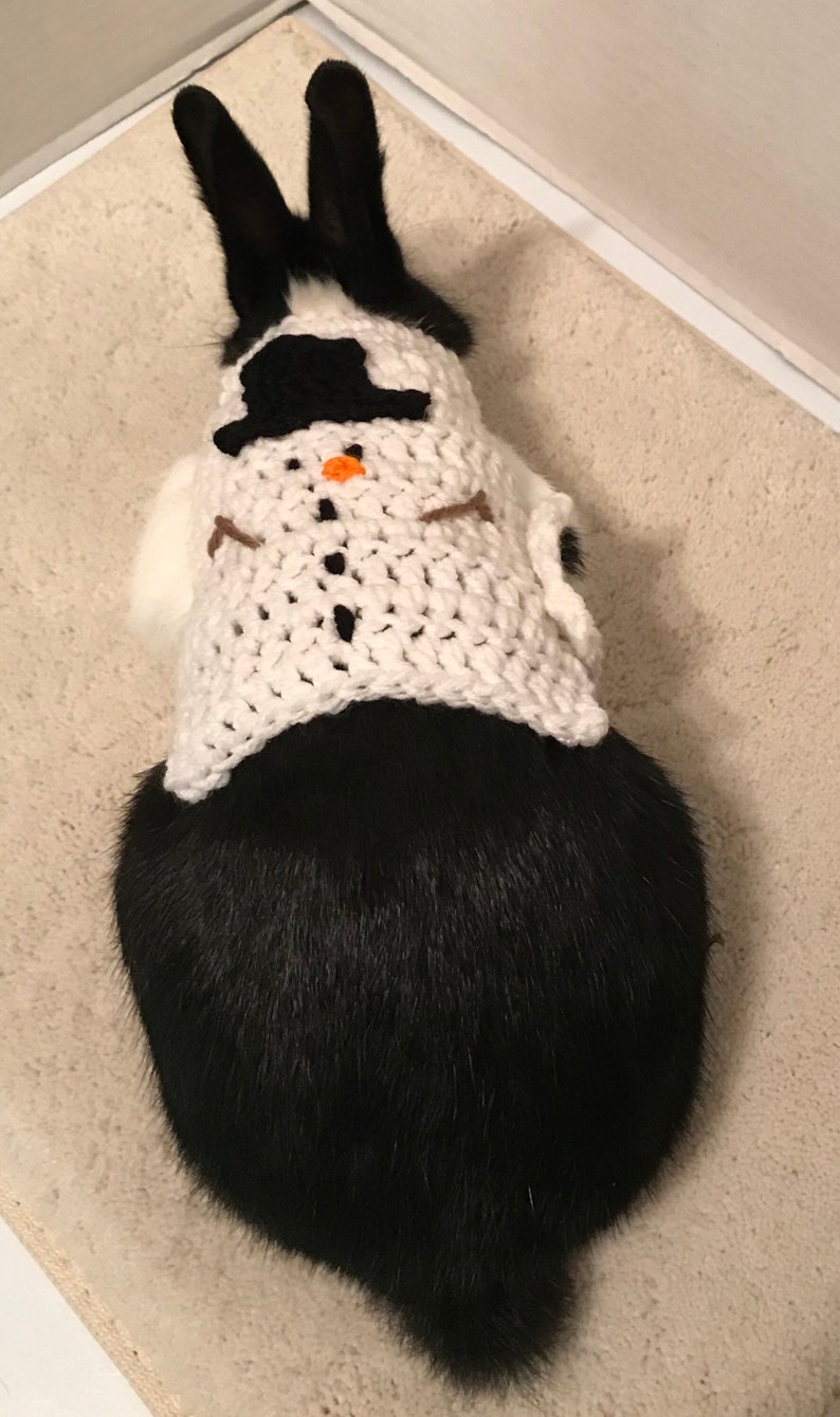 Rabbit Snowman Sweater Christmas Sweater Rabbit Clothes | Etsy