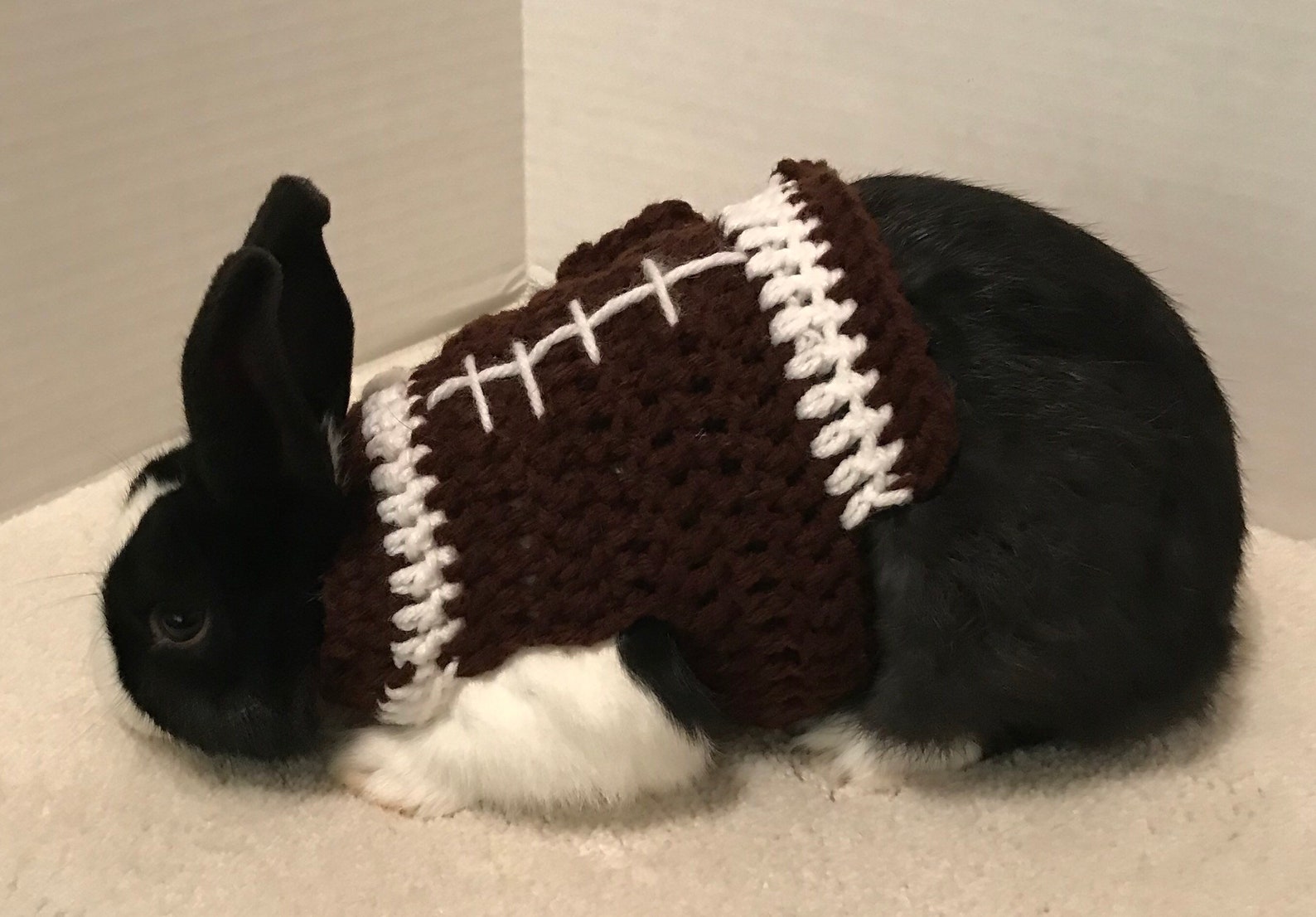Rabbit Football Sweater Rabbit Clothes Rabbit Sweater | Etsy