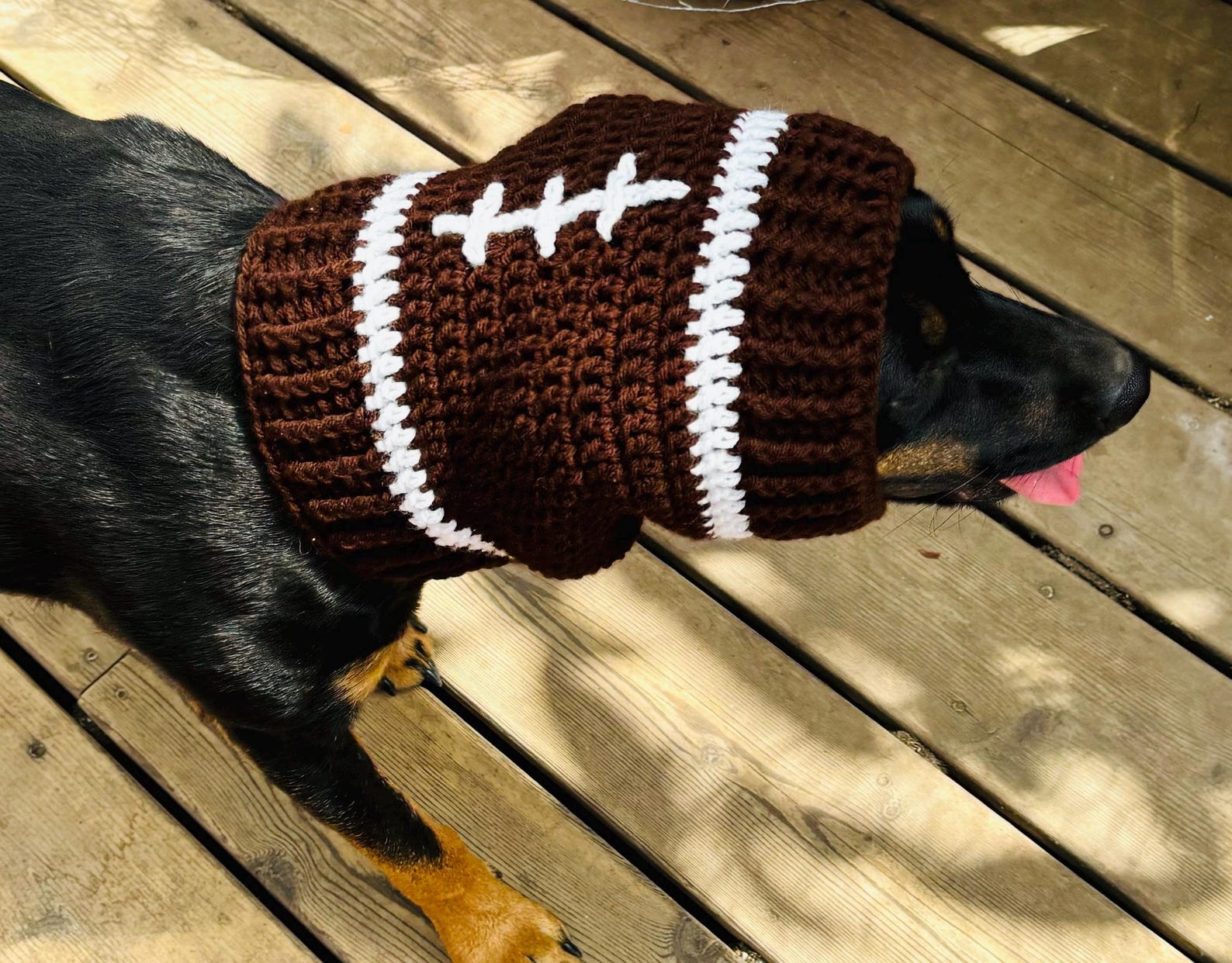 Crochet Pattern for Dog Football Snood Cowl, Pet Hat, Scarf for Dog - Etsy