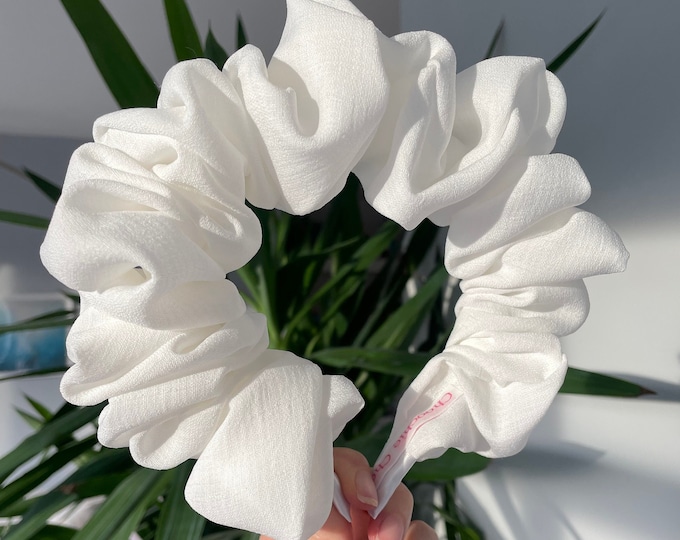 White Sea Shell AB Quartz Crystal Mermaid Crown Hair Band Headband ...