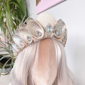 Thor Iridescent Sea Shell Mermaid Crown Hair Band Headband Pearl ...