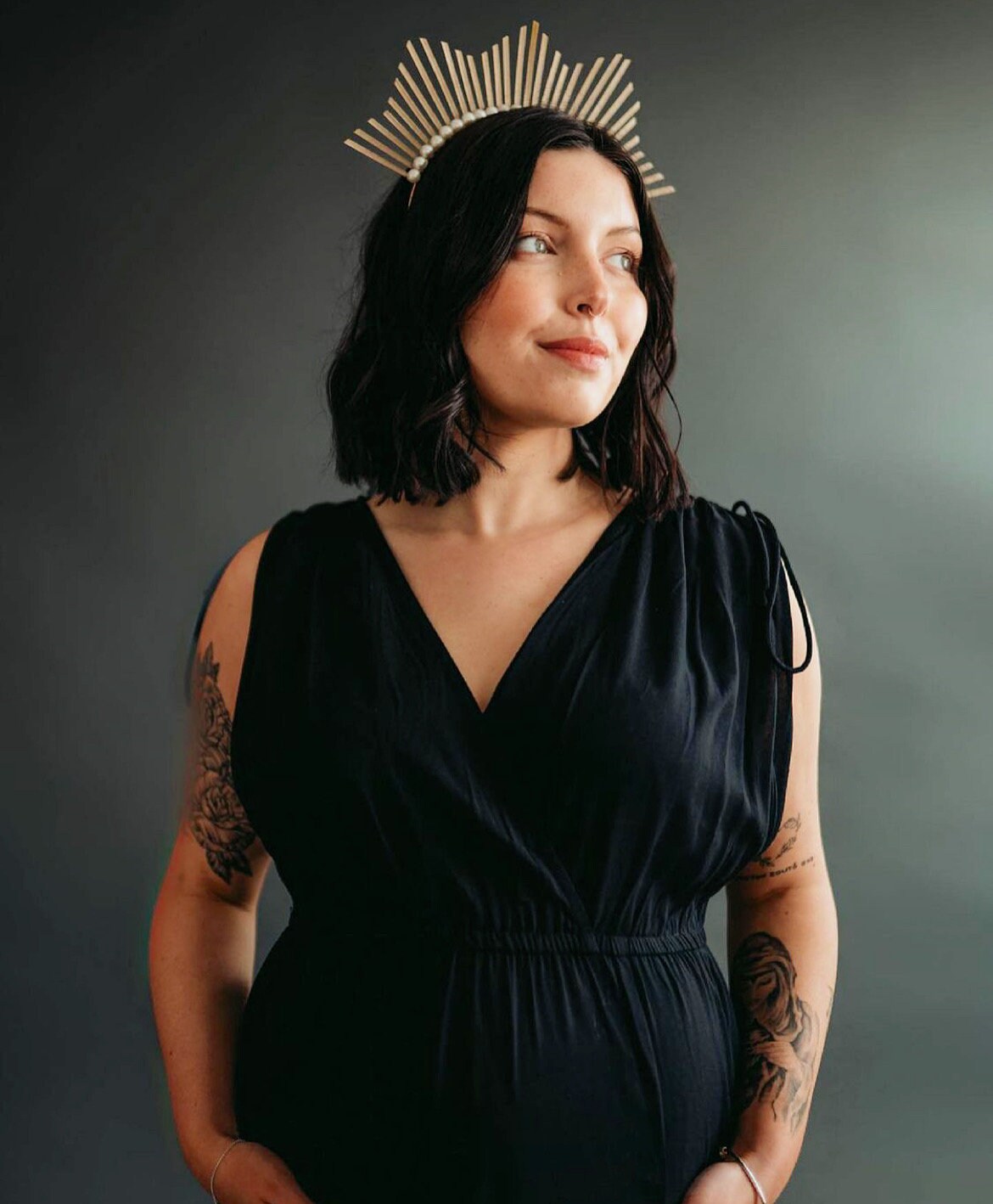 Gold Spike Halo Ivory Pearl Hair Band Headband Crown Piece | Etsy