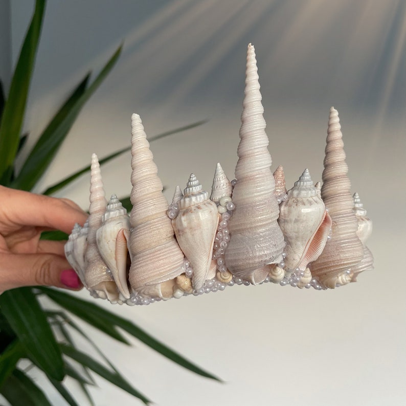 Ivory Cream White Pearl Sea Shell Mermaid or Merman Crown Hair - Etsy