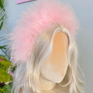 Baby Pink Soft Fluffy Crown Headband Hair Band Luxury Doll Dress up ...