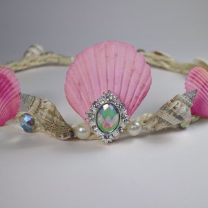 Sea Shell Diamond Pearl Mermaid Custom Crown Tiara Hair Head Band - Etsy