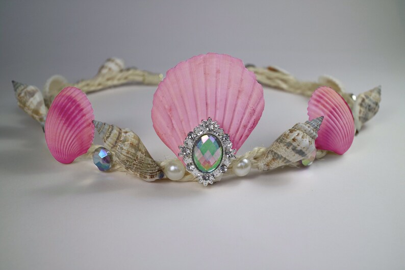 Sea Shell Diamond Pearl Mermaid Custom Crown Tiara Hair Head Band - Etsy