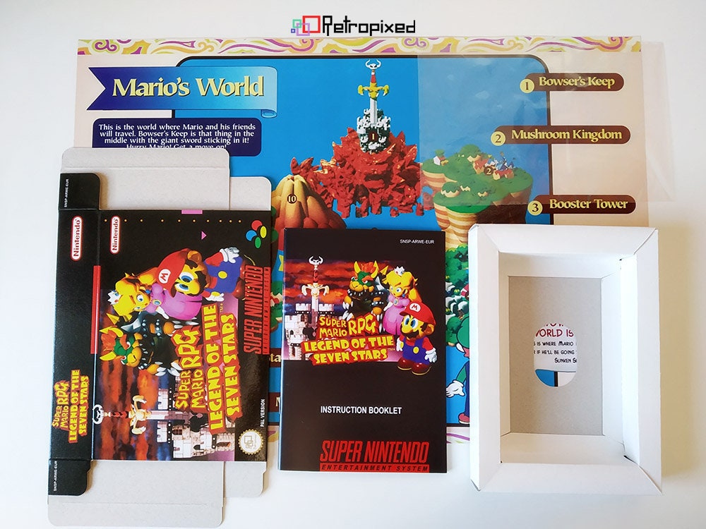 Super Mario RPG Super Nintendo Complete Pack Box Manual - Etsy España