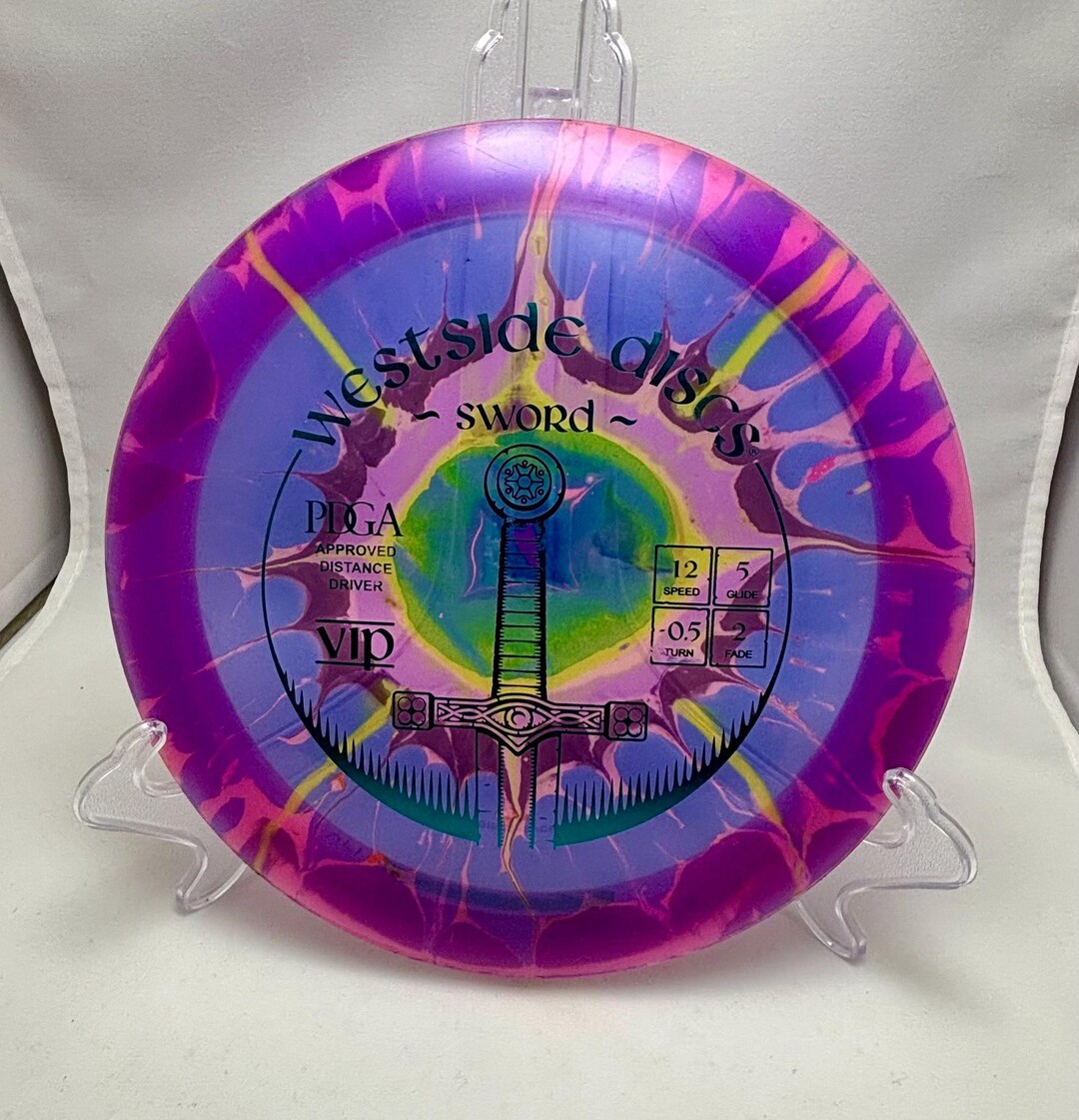 Westside Sword Dyed Disc Golf Disc, VIP Plastic, Used Condition, 174 ...