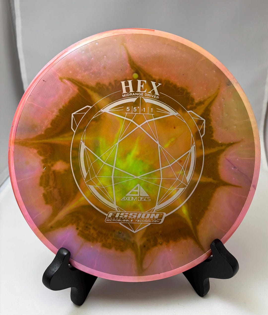Custom Dyed Disc Golf Disc, Axiom Hex Midrange Driver in Fission ...