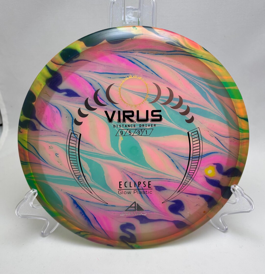Axiom Virus Dyed Disc Golf Disc, Eclipse Color Glow Plastic, 168 Grams ...