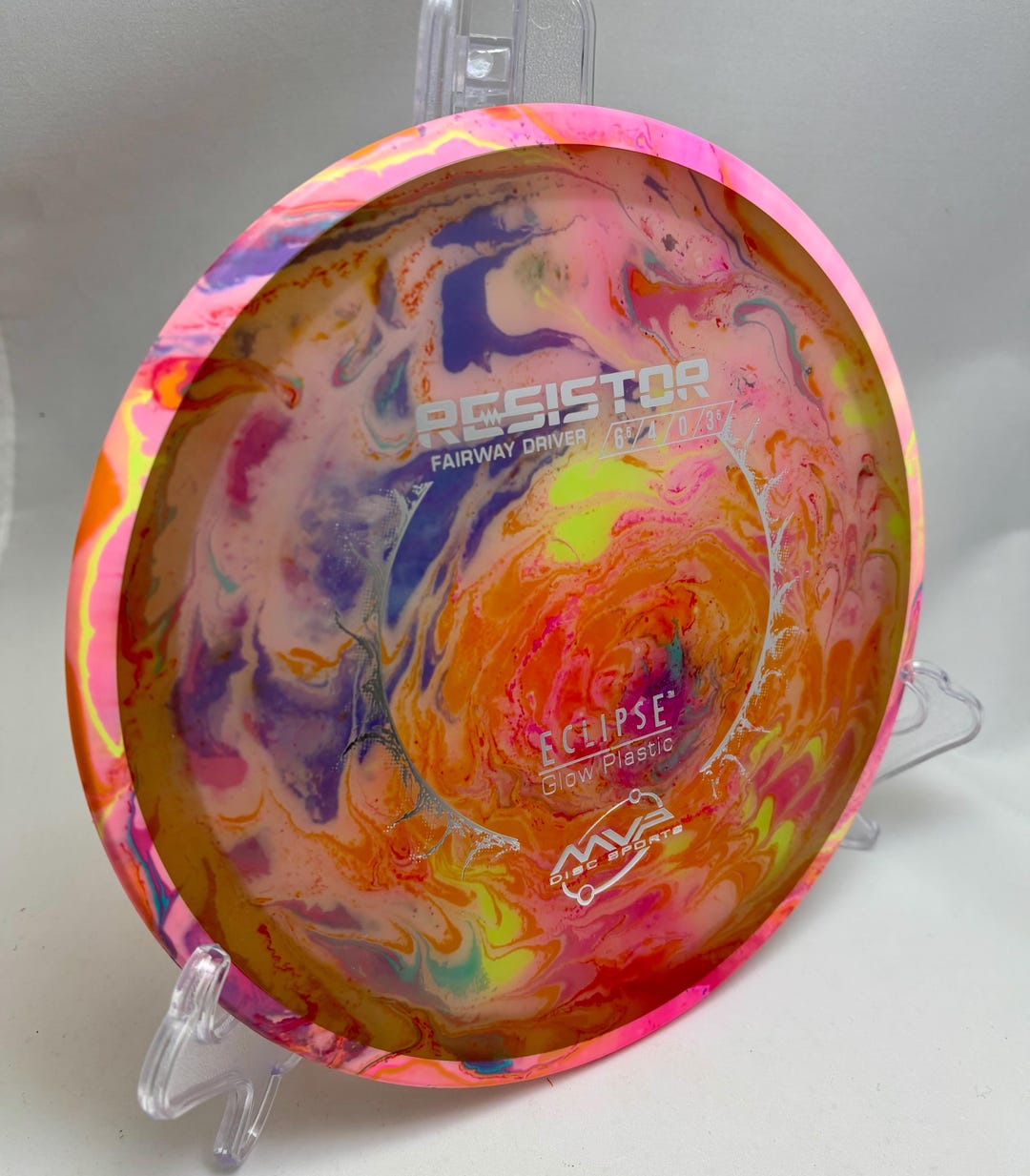 MVP Resistor Dyed Disc Golf Disc, Eclipse Color Glow Plastic, 167 Grams ...