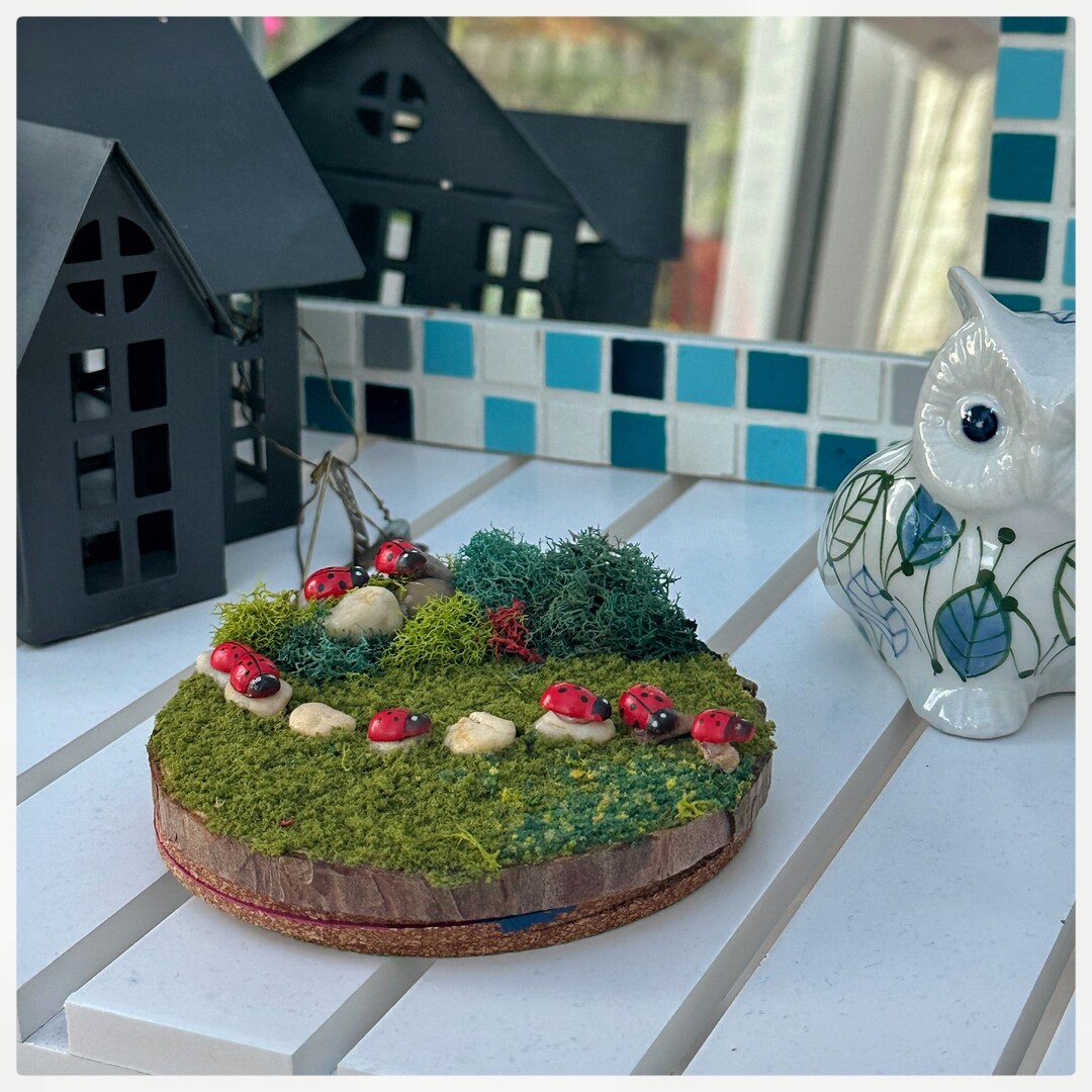 Ladybug Parade - Miniature Garden House Decor - Etsy