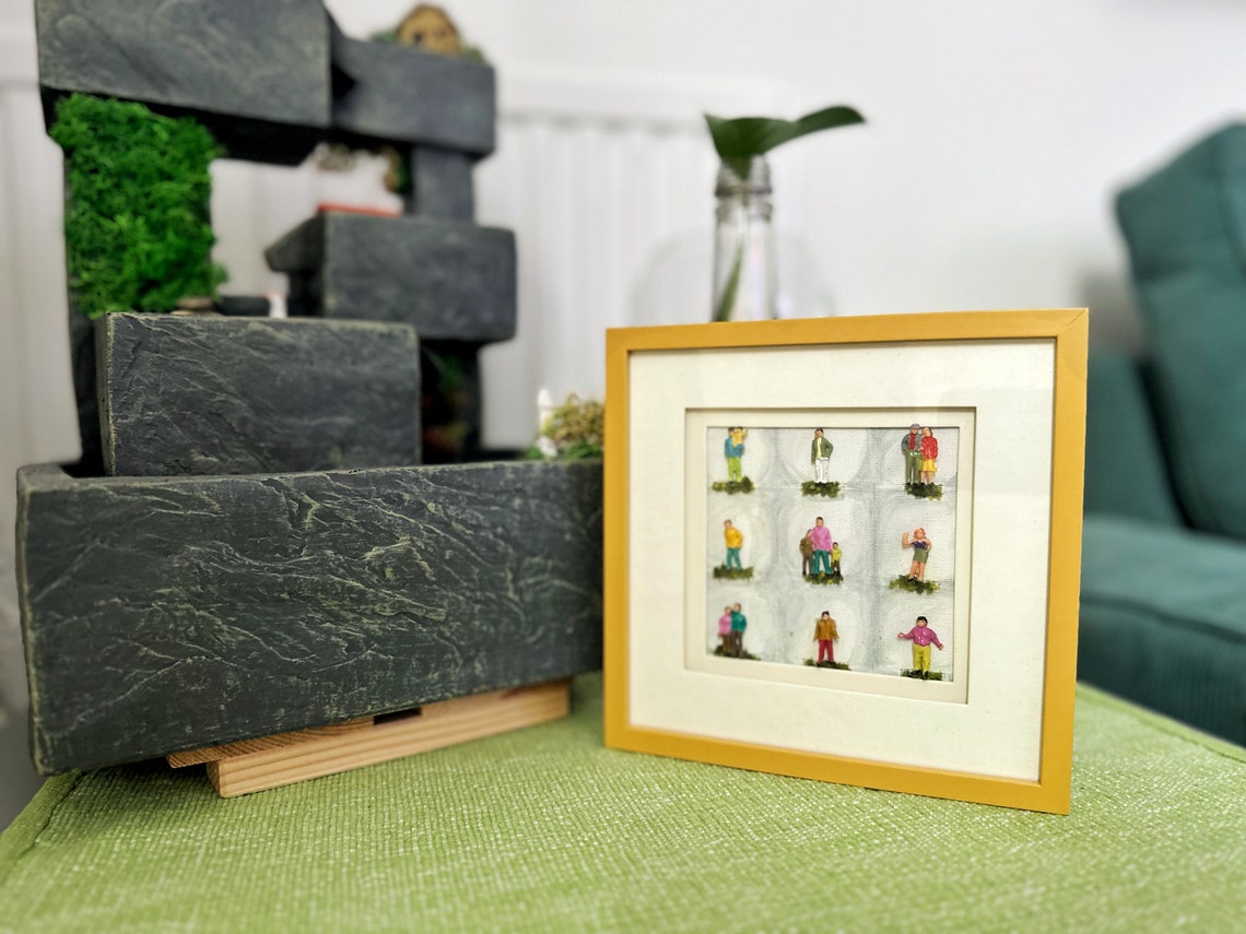 Miniature People Art - Vibrant 3D Wall Decor. - Etsy