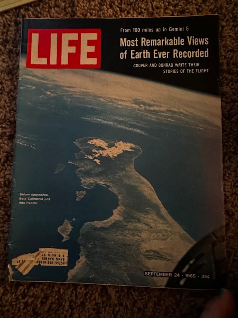 Life Magazine September 24 1965 Gemini 5 Remarkable Views of Earth ...
