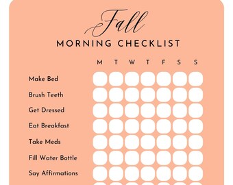 Morning Routine Checklist for Kids Digital and Customizable great for ...