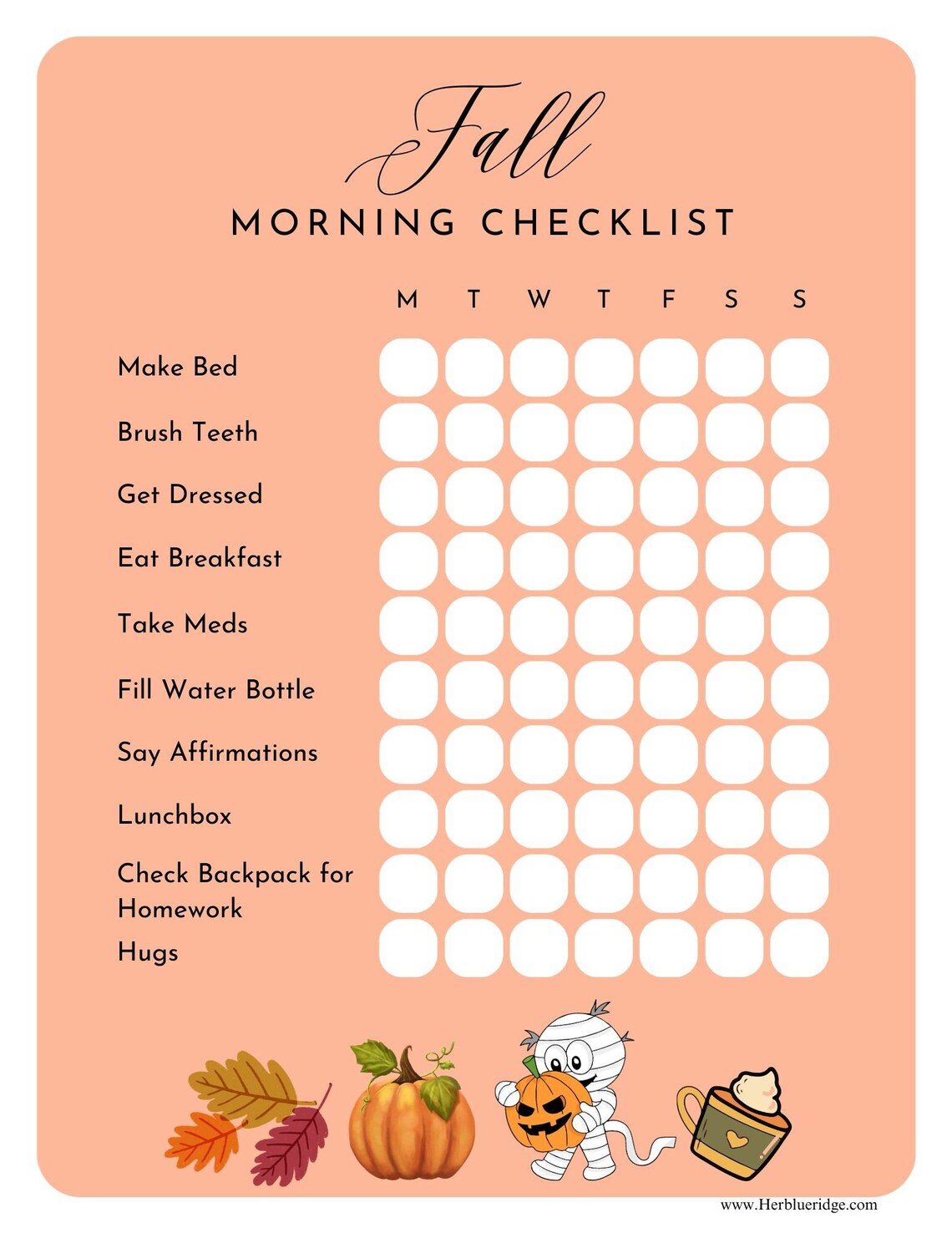 Morning Routine Checklist for Kids With ADHD - Etsy
