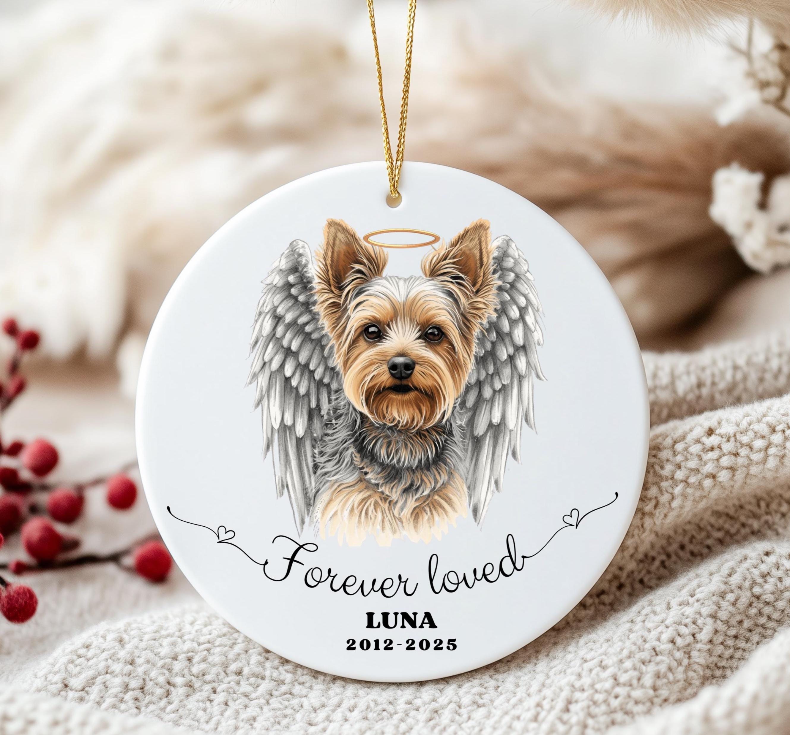 Personalized Yorkie Memorial Gifts Ornament, Custom Yorkshire Terrier ...