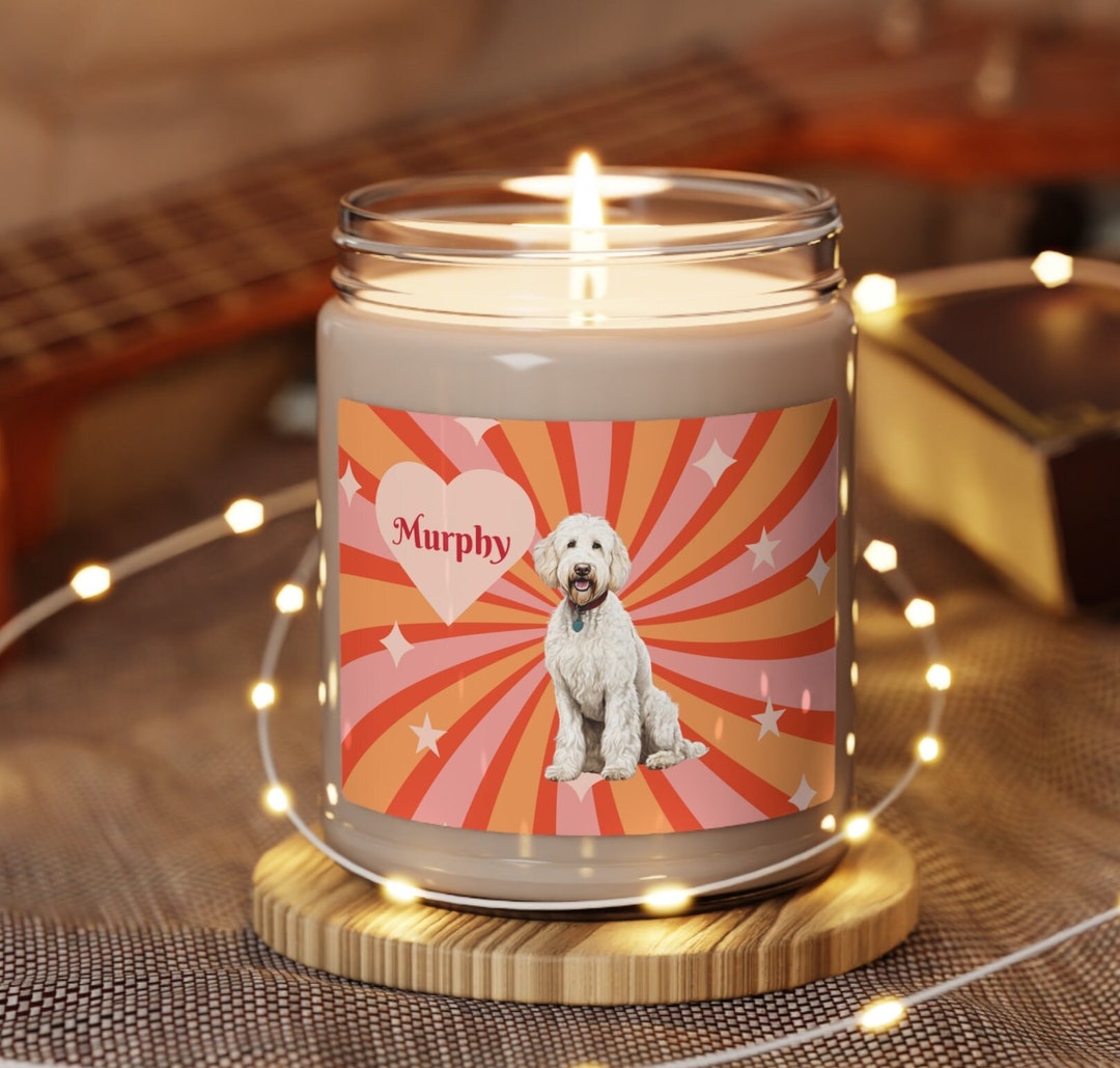 Personalized Labradoodle Soy Candle: Dog Lover Gift, Vegan Home Decor ...