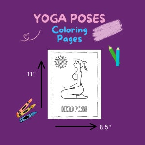 21 Yoga Poses Coloring Pages Bundle, Yoga Lover Gift Ideas, Yogi ...