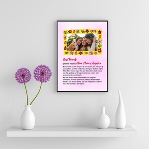 Personalized Best Friends Gift, Custom Names Picture Friendship BFF ...