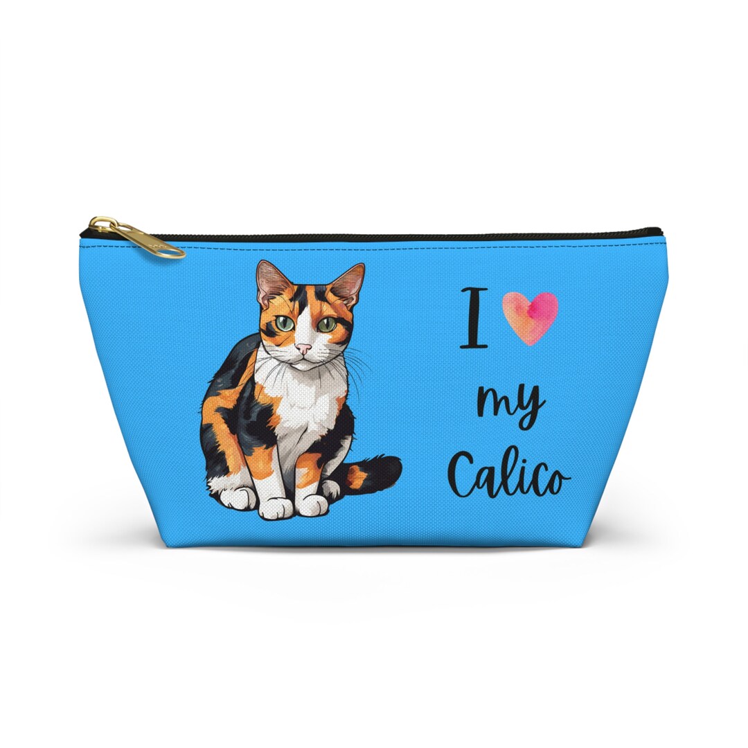 Calico Makeup Bag Accessory Pouch, Calico Cat Owner Gift, Cat Lovers ...