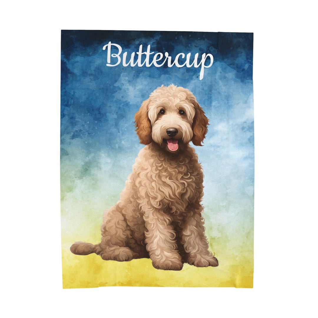 Personalized Goldendoodle Blanket, Labradoodle Velveteen Plush Blanket ...