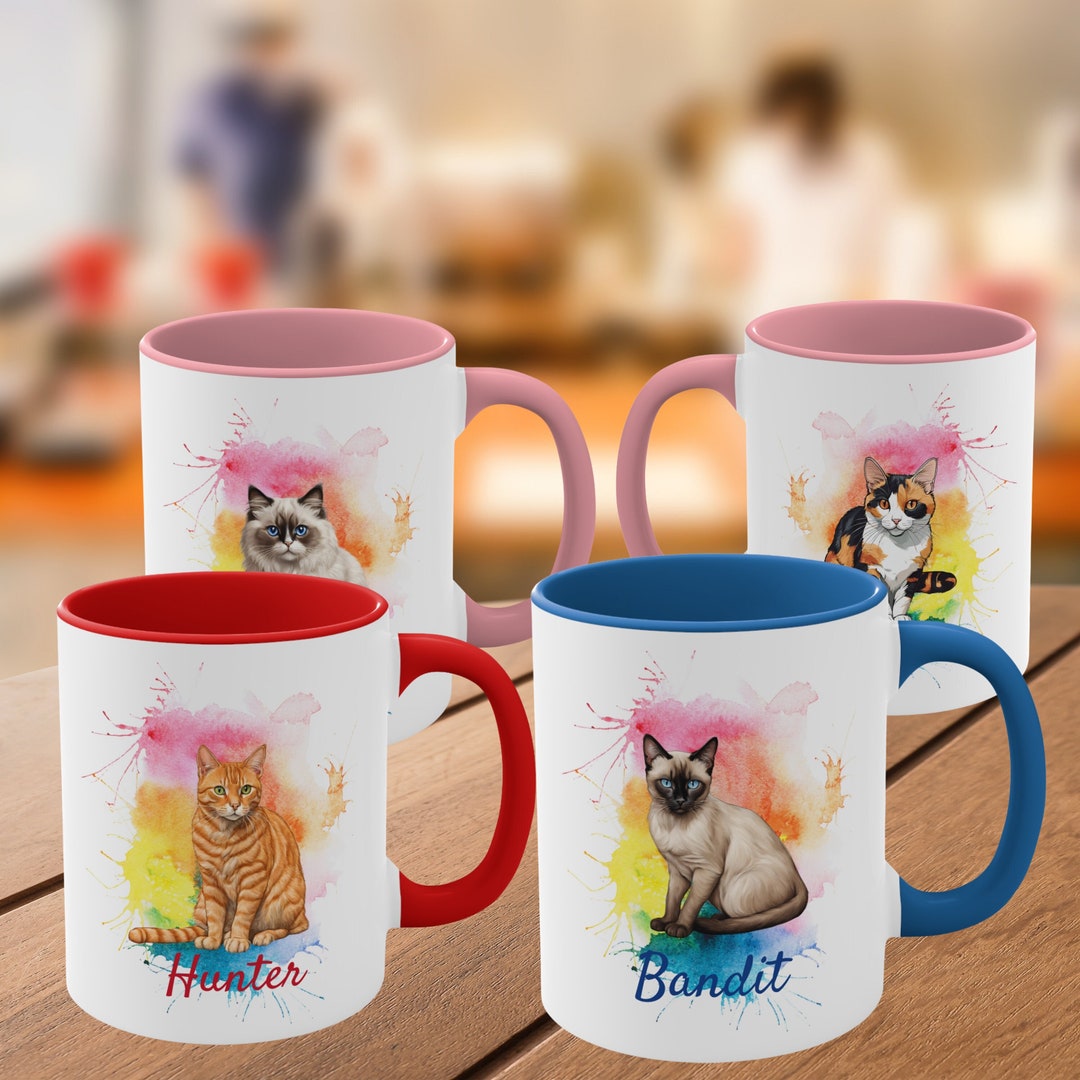 Personalized Cat Mug, Siamese & Other Cat Breeds Coffee Mug, Gift Idea ...