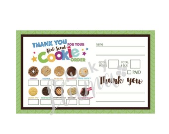 Lbb Cookie Receipt - Etsy