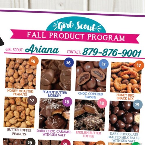 Custom Girl Scout Fall Product Mini Order Forms Personalized | Etsy