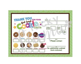 Lbb Cookie Receipt - Etsy