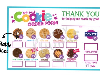 Cookie Order Form Printable - Etsy