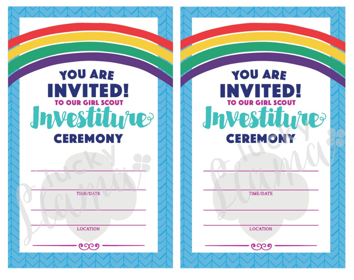 Girl Scout Investiture Invitation editable Option Included - Etsy Australia