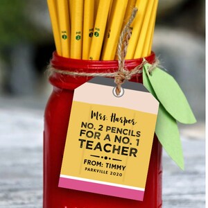 Editable Pencil Gift Tag - Instant Download - Etsy
