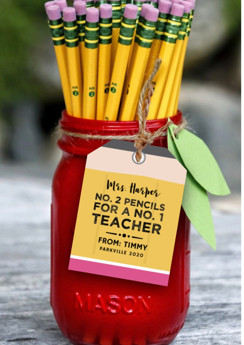 Editable Pencil Gift Tag Instant Download | Etsy