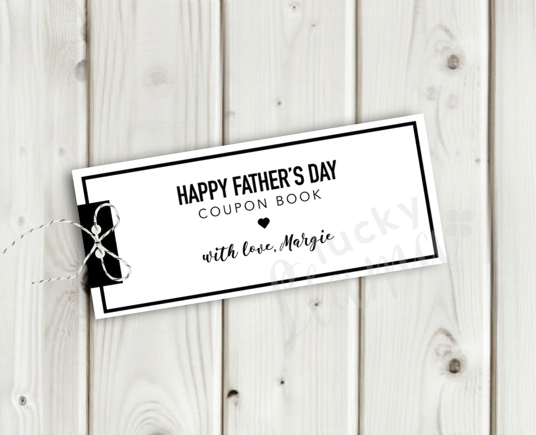 Editable Father's Day Coupon Book Instant Download - Etsy