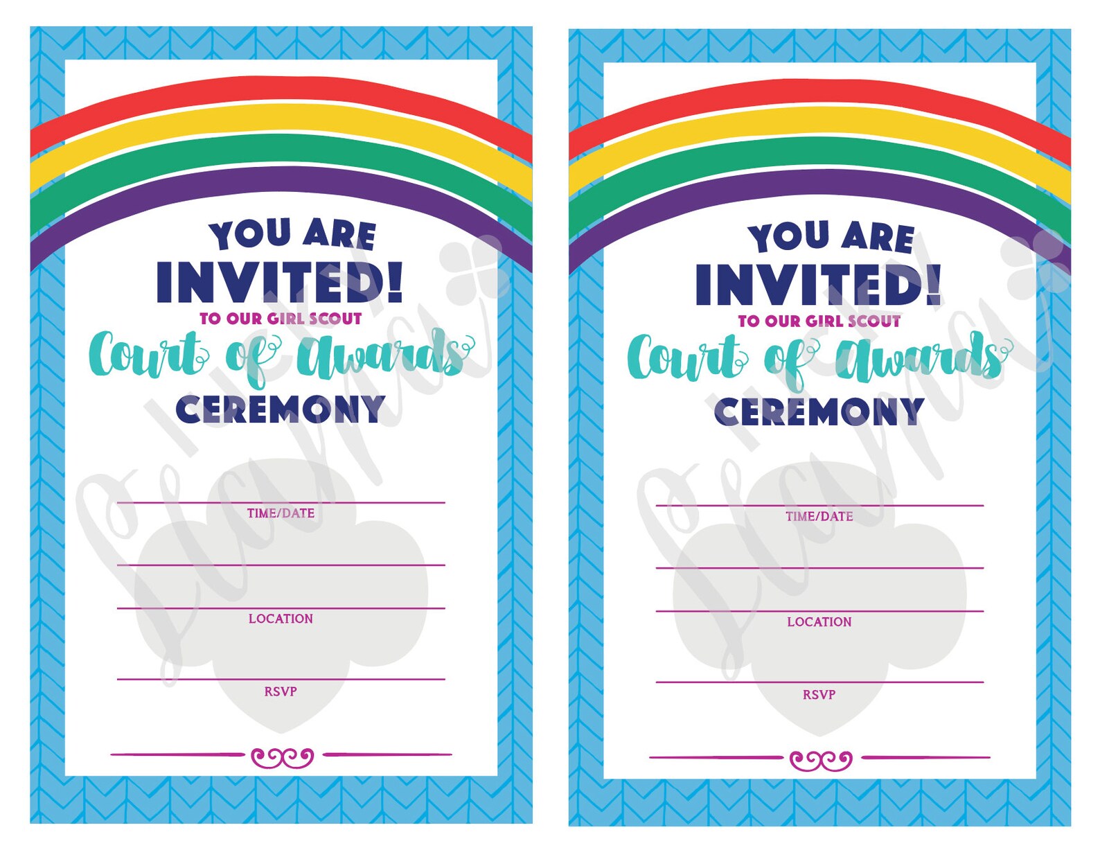 Girl Scout Award Ceremony Invitation/flyer Instant Download | Etsy
