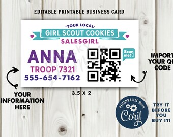 Girl Scout Cookie Qr Code - Etsy