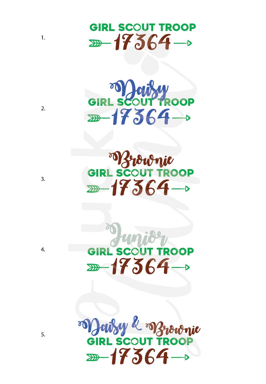 Custom Girl Scout Troop Logo - Etsy