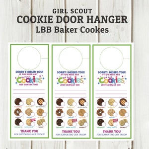 ABC Girl Scout Cookie Door Hangers - 9 Cookies - Instant Download ...