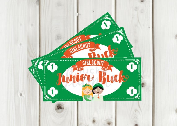 Girl Scout Junior Bucks Printable Instant Download | Etsy