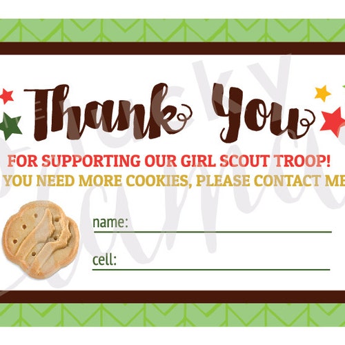 EDITABLE Girl Scout Business Cards Printables Girl Scouts - Etsy