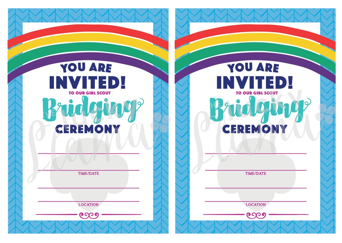 Girl Scout Bridging Invitation/flyer Instant Download - Etsy