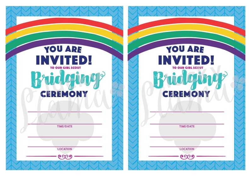 Girl Scout Bridging Invitation/flyer Instant Download - Etsy