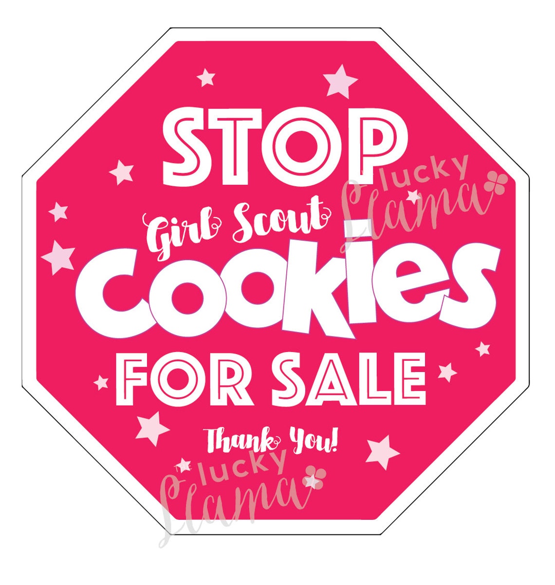 Girl Scout Cookie Stop Sign Printable Instant Download - Etsy