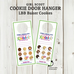ABC Girl Scout Cookie Door Hangers - 9 Cookies - Instant Download ...