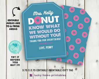 Editable Pencil Gift Tag Instant Download | Etsy